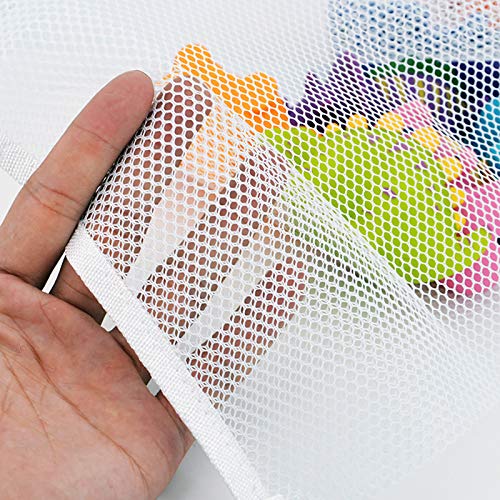 Yuehuam Bath Toy Organizer for Bathtub Hanging Mesh Toy Holder with Suction Bath Toy Storage for Tub, Bathroom Baby Toy Storage