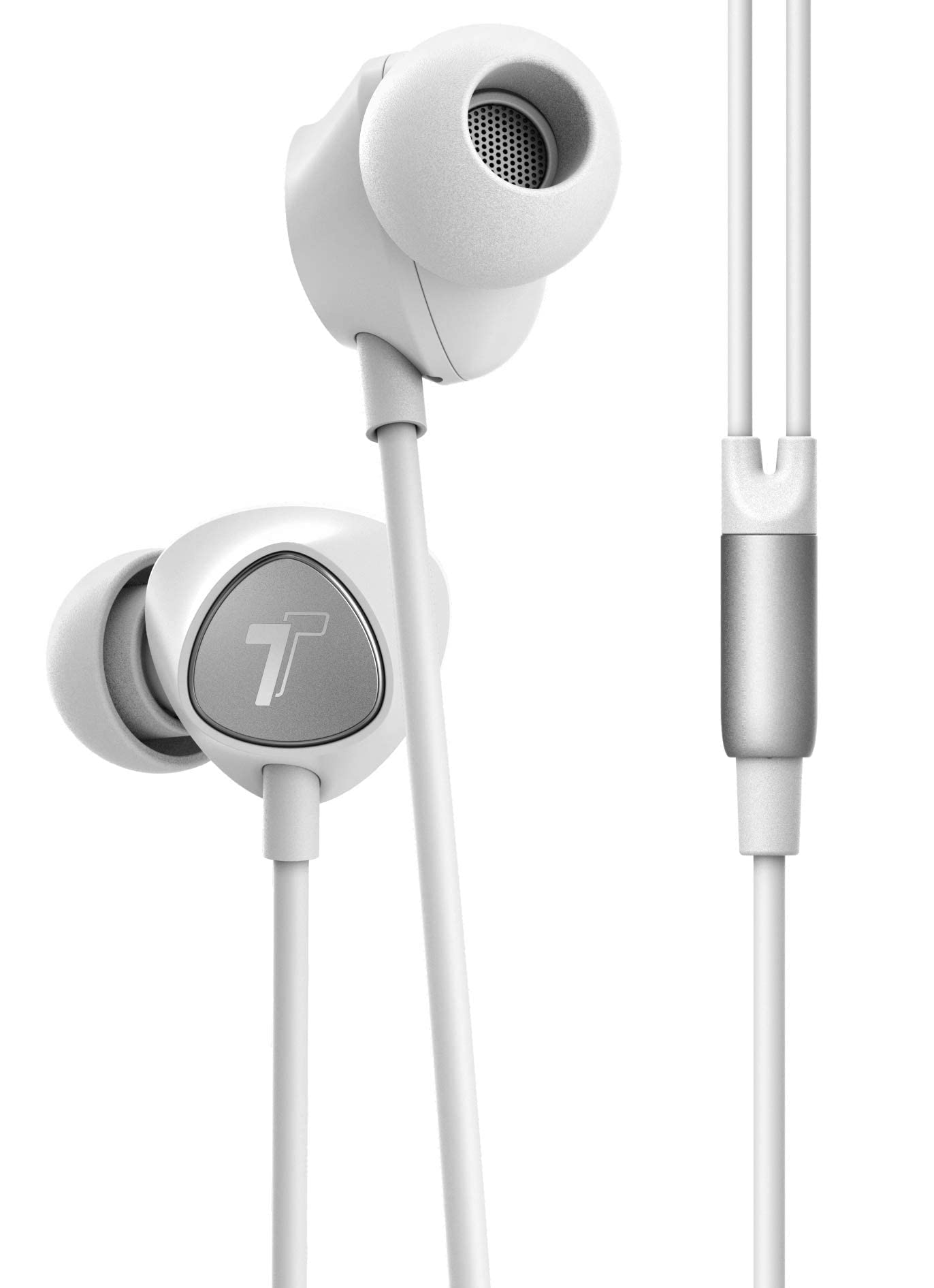 Thore iPhone Earbuds with Lightning Connector MFi Certified by Apple Earphones (V100) Wired in-Ear Headphones with Volume Control & Mic for iPhone X, XS, XR, 11, 12, 13, 14 Pro Max (White Silver)
