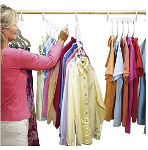 household trends 8 Pack Space Saving Closet Hangers White