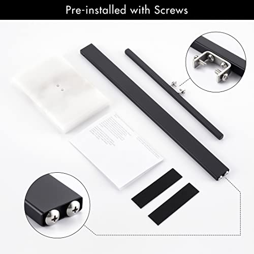 KES Towel Rack Stand, Hand Towel Holder with Marble Base Standing Towel Rack for Bathroom Countertop SUS304 Stainless Steel T-Shape Matte Black, BTH224-BK