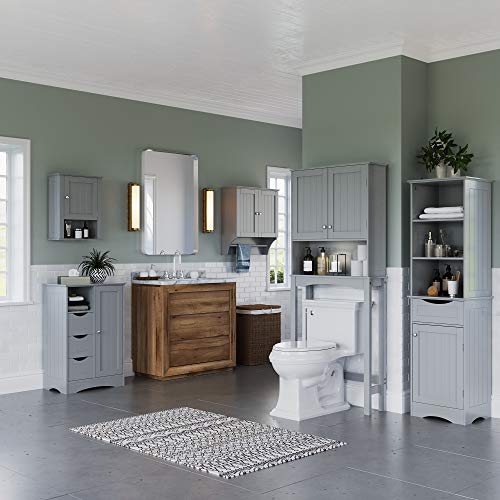 RiverRidge Ashland Single Door Wall, Gray Cabinet