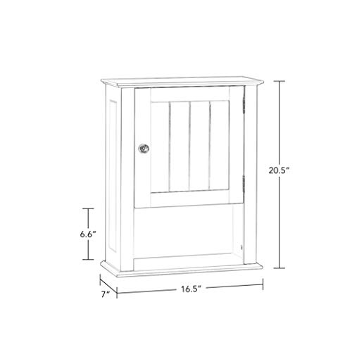 RiverRidge Ashland Single Door Wall, Gray Cabinet