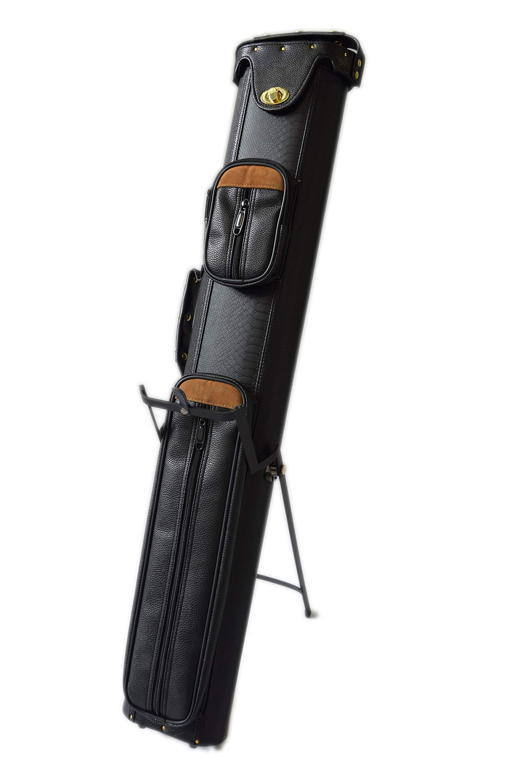 2x4 Hard Pool Cue Case 2B4S Billiard Stick Carrying Cue Case with Stand (03)