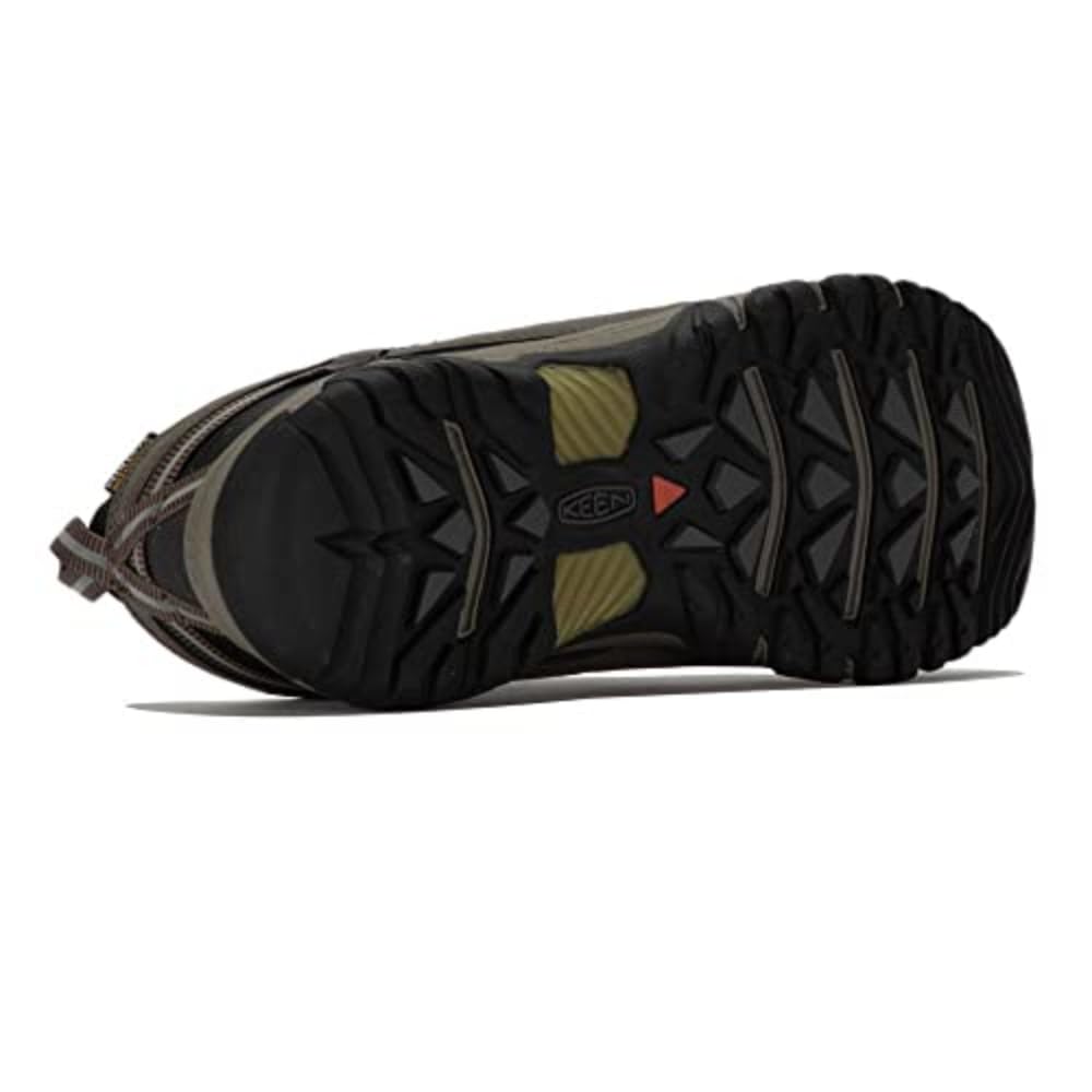 KEEN Men's Targhee 3 Low Height Waterproof Hiking Shoes, Bungee Cord/Black, 13 Wide
