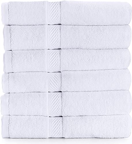 Utopia Towels 12 Bundle Pack - Bath Towel Set (6-Pack) and Hand Towels (6-Pack)-100% Ring-Spun Cotton-Highly AbsorbentâSoft & Luxuriou-White