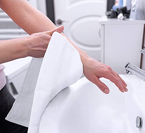 Utopia Towels 12 Bundle Pack - Bath Towel Set (6-Pack) and Hand Towels (6-Pack)-100% Ring-Spun Cotton-Highly AbsorbentâSoft & Luxuriou-White