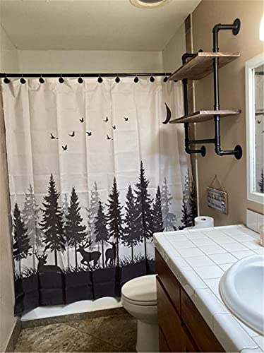 LooftMate Industrial Pipe Shelf,2 Tiered Metal Towel Racks for Bathroom,20" Industrial Pipe Floating Shelves Shelving,Rustic Wood Wall Mount Shelf with Towel Bar,Iron Towel Holder