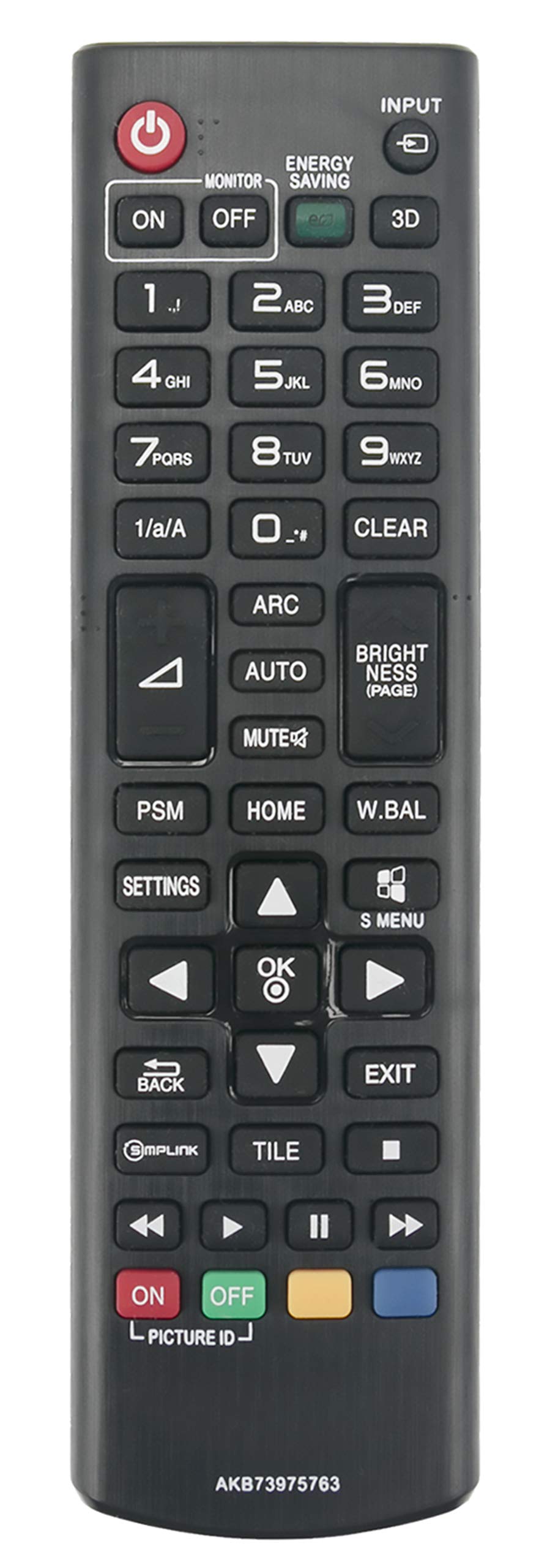 New AKB73975763 Replaced Remote fit for LG MONITOR SIGNAGE DISPLAY TV AKB74475496 AKB74475480 AKB75095363 AKB73975762 47LS55A-5B 42LS55A 47LS55A 55LS55A 32LS53A 42LS53A 47LS53A 55LS53A 65LS53A 42LS75C