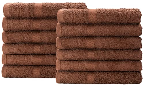 Simpli-Magic 79223 Brown Hand Towels, Size: 16β x 27β, 12 Pack