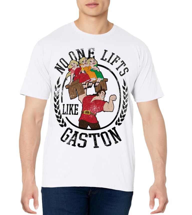 Disney Beauty and the Beast No One Lifts Like Gaston Badge T-Shirt