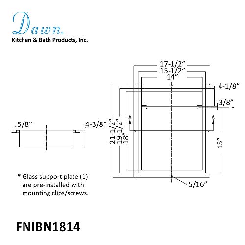 Dawn FNIBN1814 Shower Niche, Polised Satin