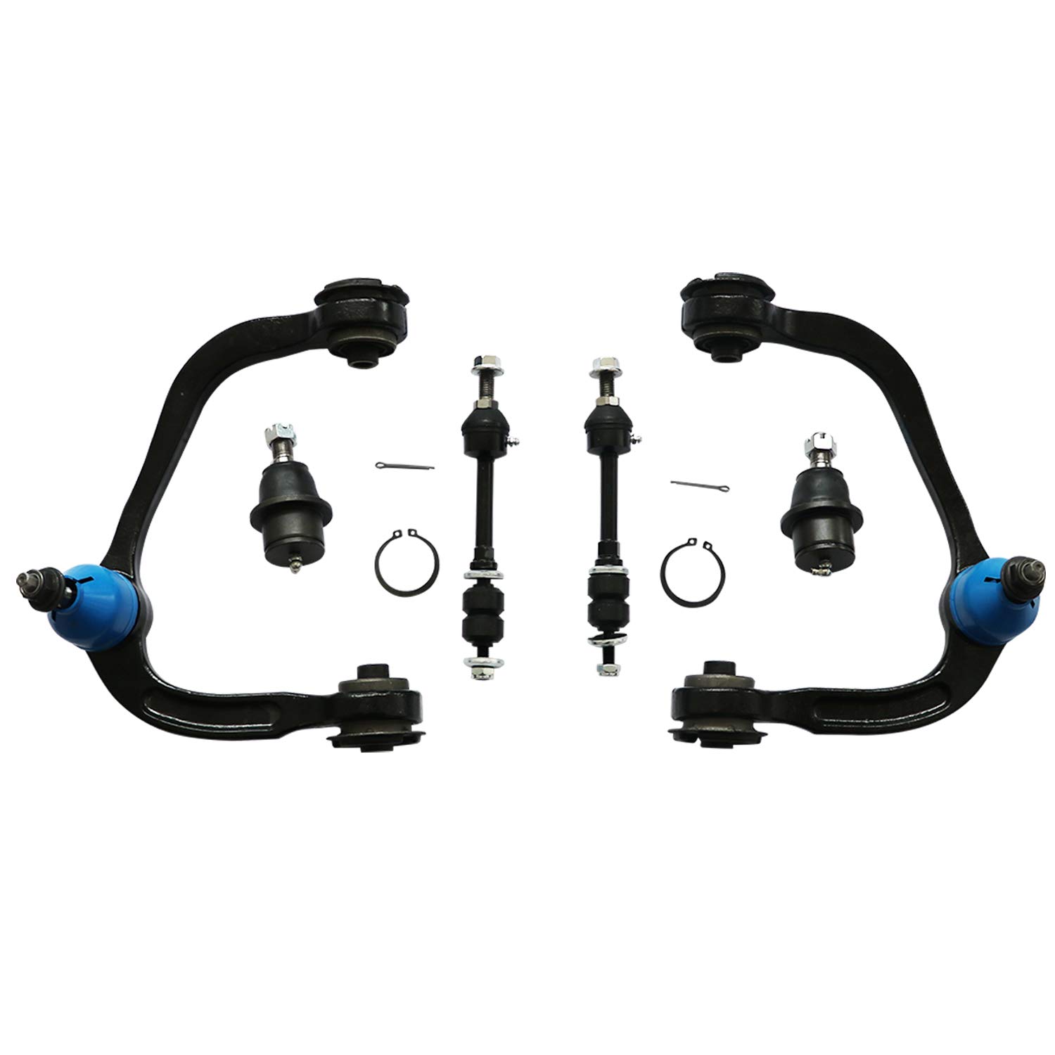 Titaniarm 6Pcs Front Suspension Kits | Upper Control Arm Ball Joint Assembly (OE Numbers: K80306 K80308) Compatible with 2005-2008 Ford F150 | 2006-2008 Lincoln Mark LT (4WD Only)