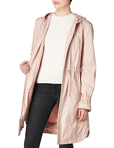 Cole Haan Women's Hooded Anorack Rain Coat, Canyon Rose, Medium