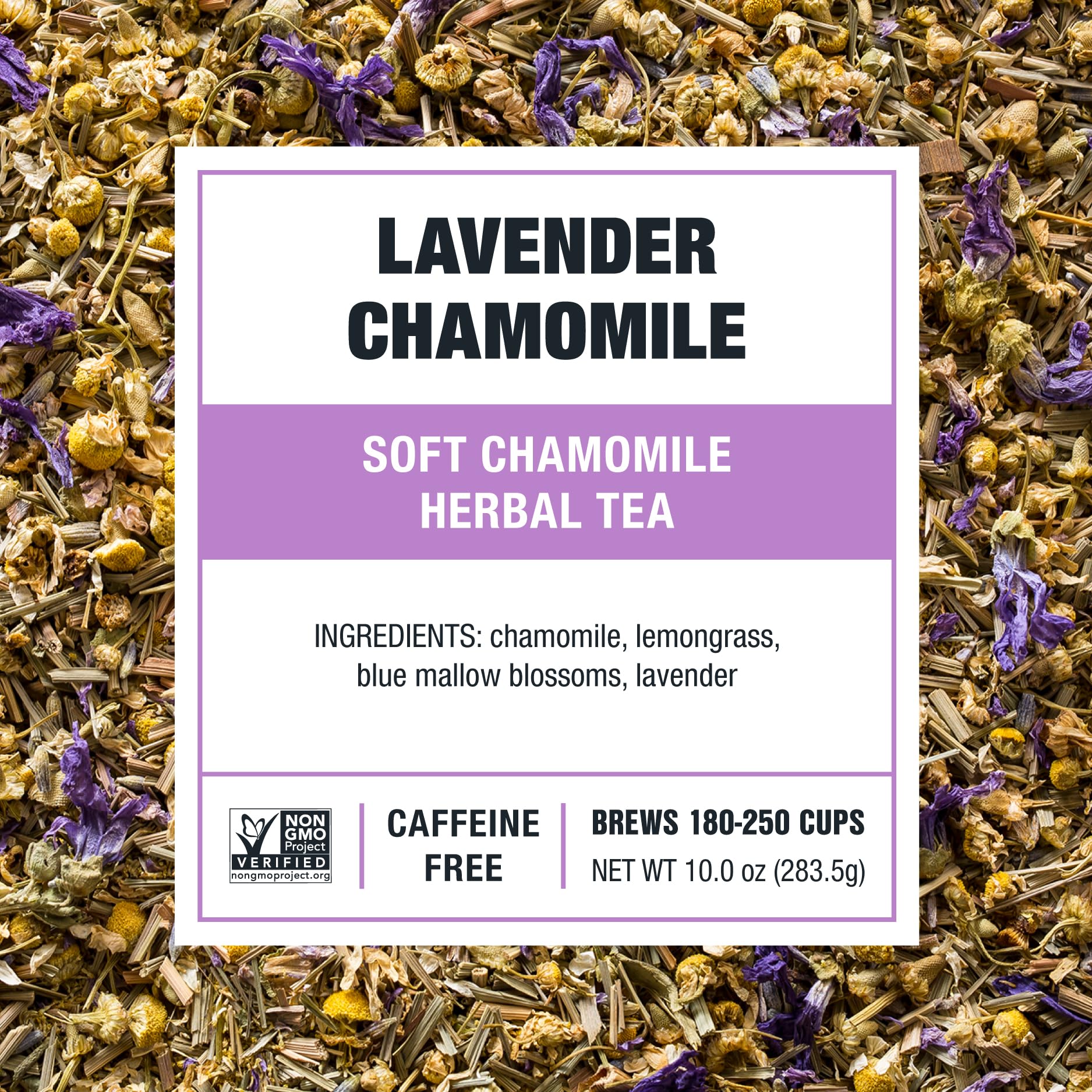 Tiesta Tea - Lavender Chamomile | Loose Leaf | Soft Chamomile Herbal Tea | Premium Non-Caffeinated Blend | Make Hot or Iced & Brews Up to 250 Cups | 8oz Bulk Pouch & 2oz Refillable Tin Combo