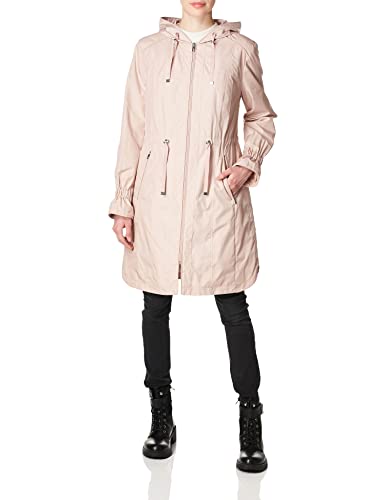 Cole Haan Women's Hooded Anorack Rain Coat, Canyon Rose, Medium