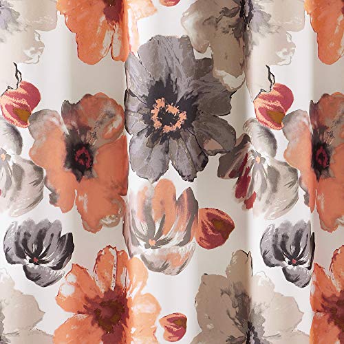 Lush Decor Leah Shower Curtain, 72" x 72", Coral