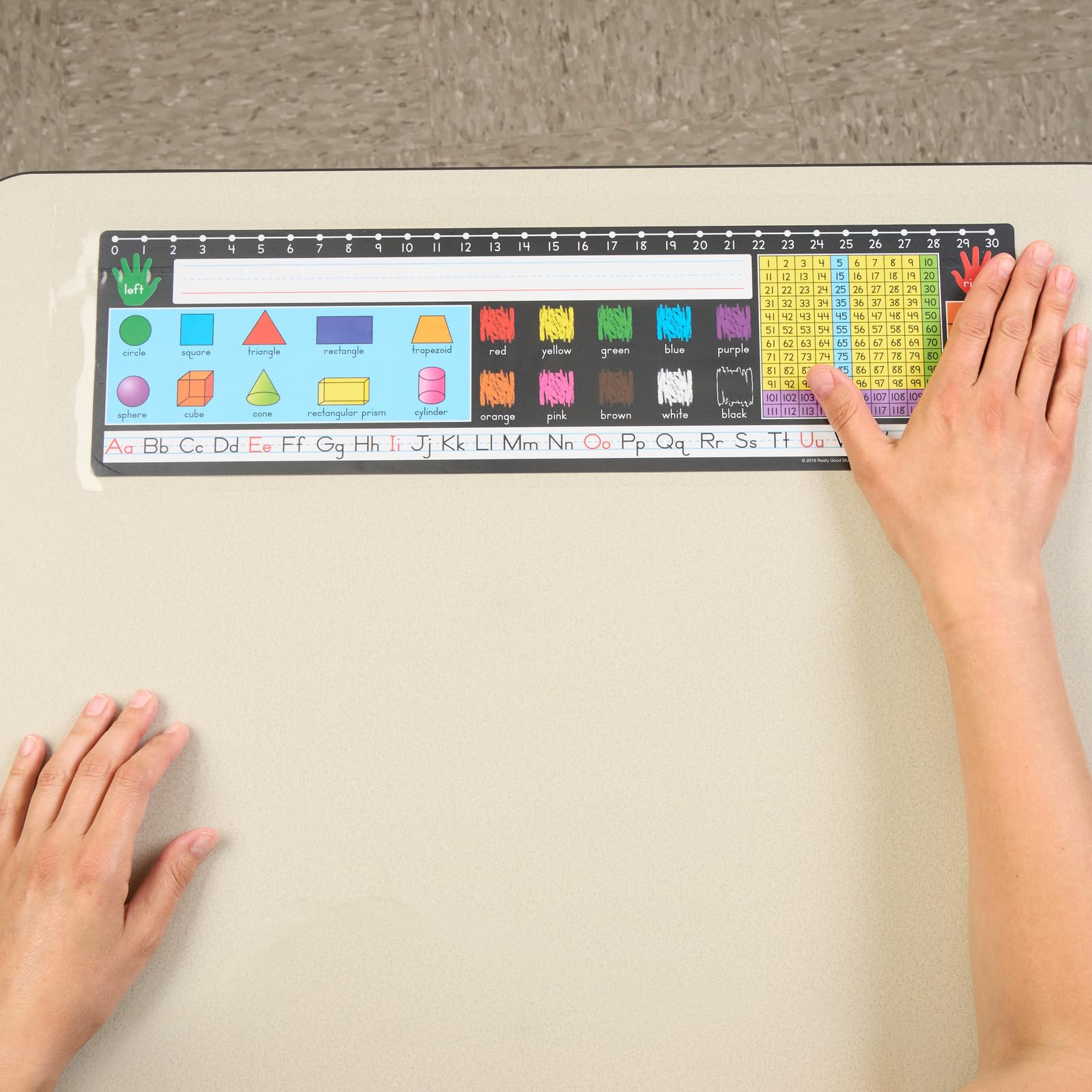 Really Good Stuff EZ-Fit Desktop Helper Tape Strips - Set of 36, Student Desk Name Tags, Pre-Cut, Durable, and Versatile