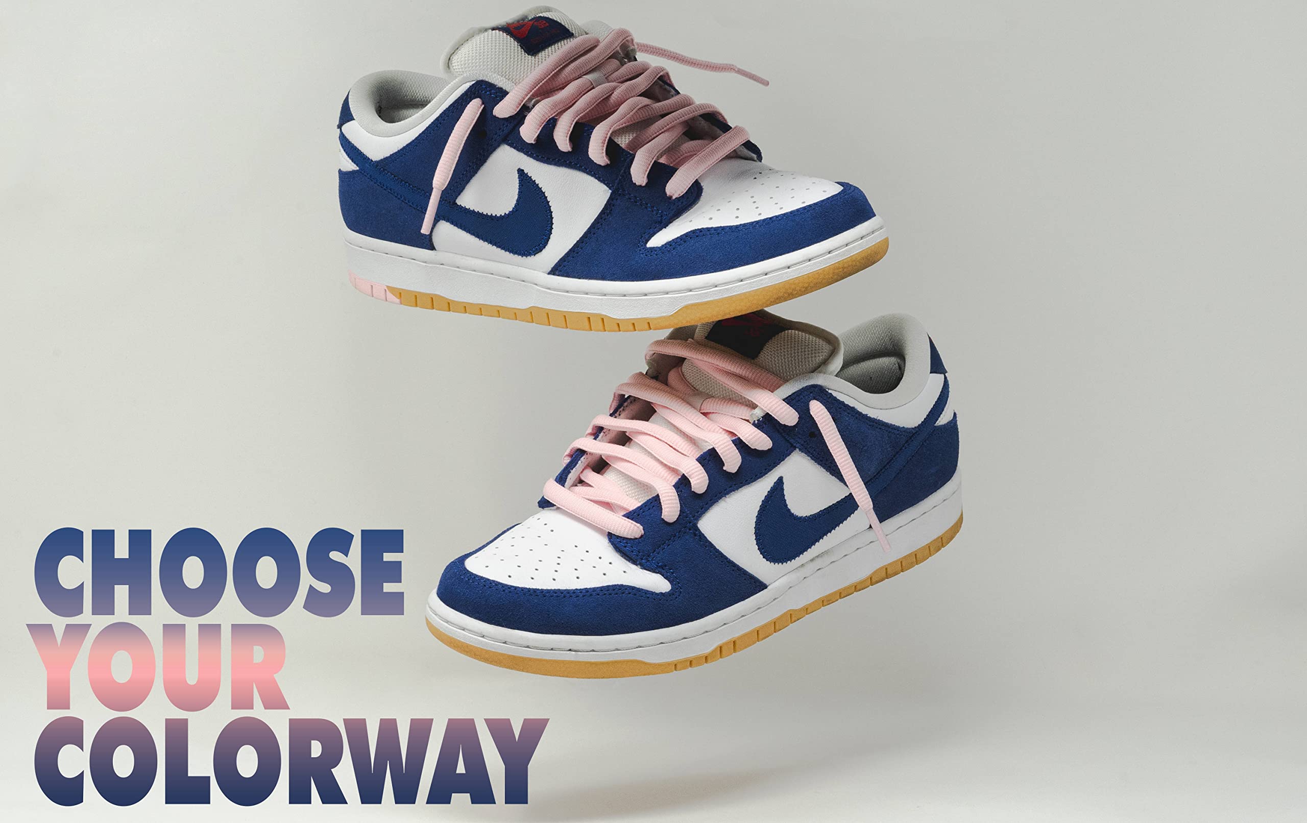 LitLaces - Premium Fat Oval Ultra Wide Replacement Shoe Laces for Nike Dunk SB & Foamposite, Fits Lows and Highs (White, 63β)