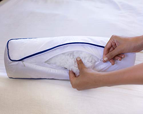 Nature's Guest Adjustable Cervical Neck Roll Bolster Pillow, Better Than Memory Foam Pillow, Neck Pillow for Sleeping, Cervical Cylinder Pillow for Spine Back, Neck Pain, Travel Pillow Leg Bed Pillow