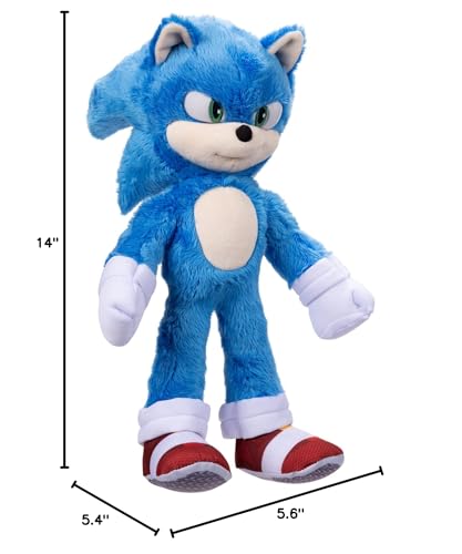 Sonic The Hedgehog, Sonic Movie 13" Plush, 5.6 x 5.4 x 14 inches
