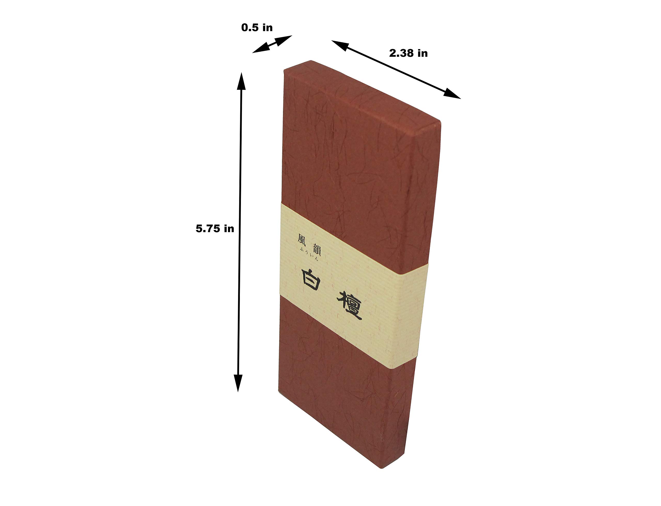 Minorien Japanese Sandalwood Incense Sticks Fuin Byakudan Small Pack - 5.3 inches 65 Sticks - Made in Japan