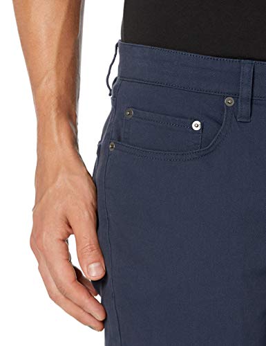 Amazon Essentials Slim Fit Khaki Pants for Men, 5-Pocket Stretch Twill 32W x 30L, Navy