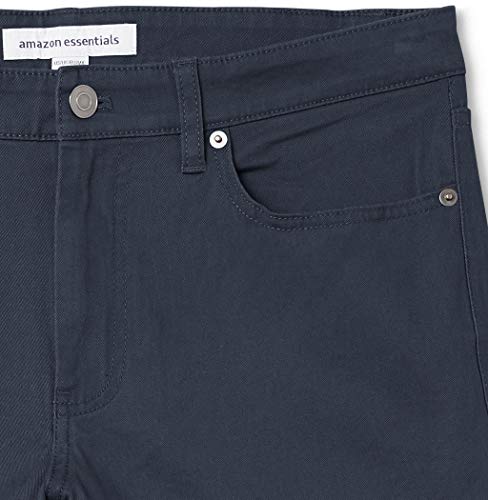 Amazon Essentials Slim Fit Khaki Pants for Men, 5-Pocket Stretch Twill 32W x 30L, Navy