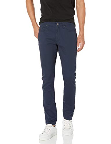 Amazon Essentials Slim Fit Khaki Pants for Men, 5-Pocket Stretch Twill 32W x 30L, Navy