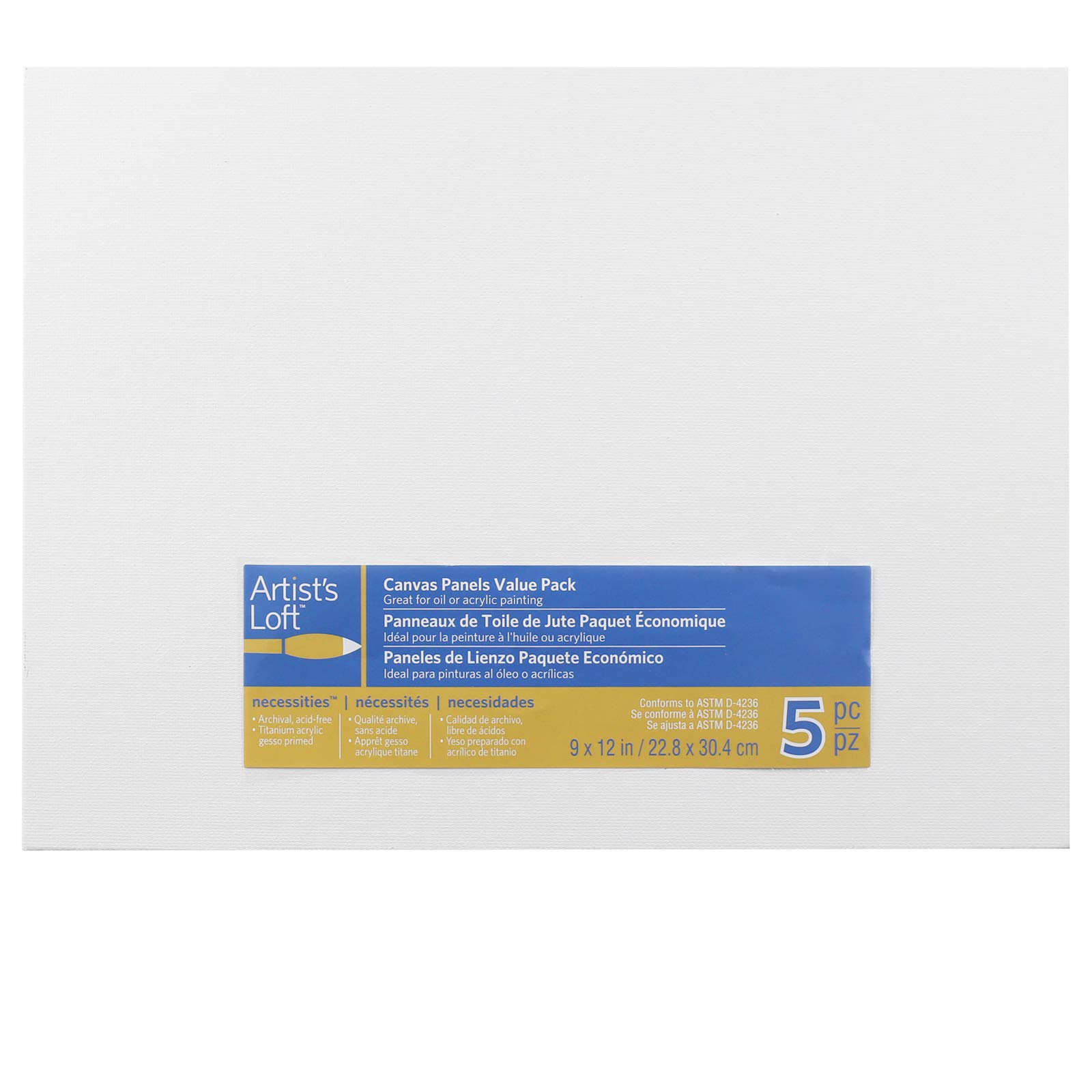 5 Count 9 x 12 Canvas Panels by Artist's Loft