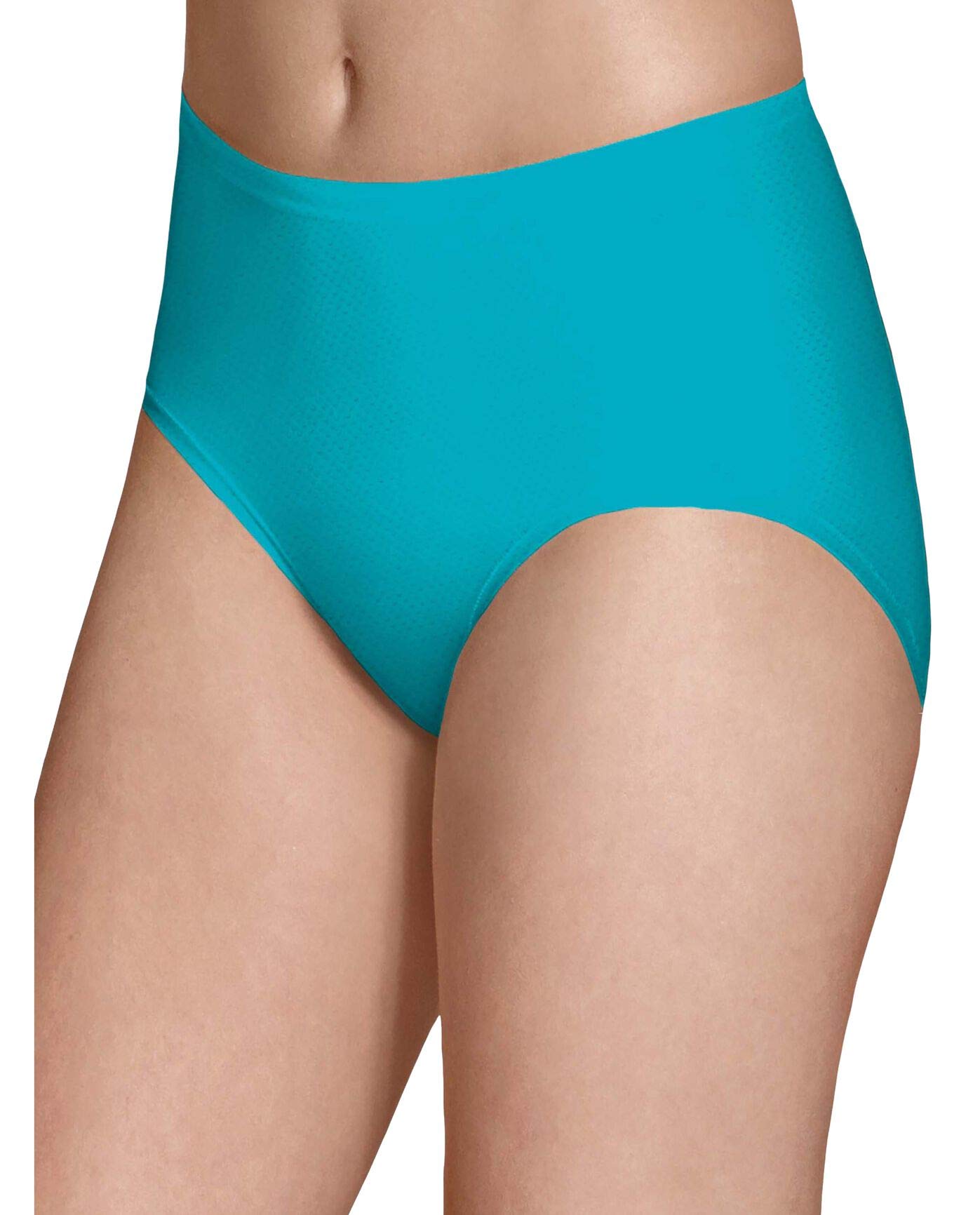 Fruit of the Loom Women's Underwear Breathable Panties (Regular & Plus Size), Low Rise Brief - Micro Mesh - 6 Pack, 7