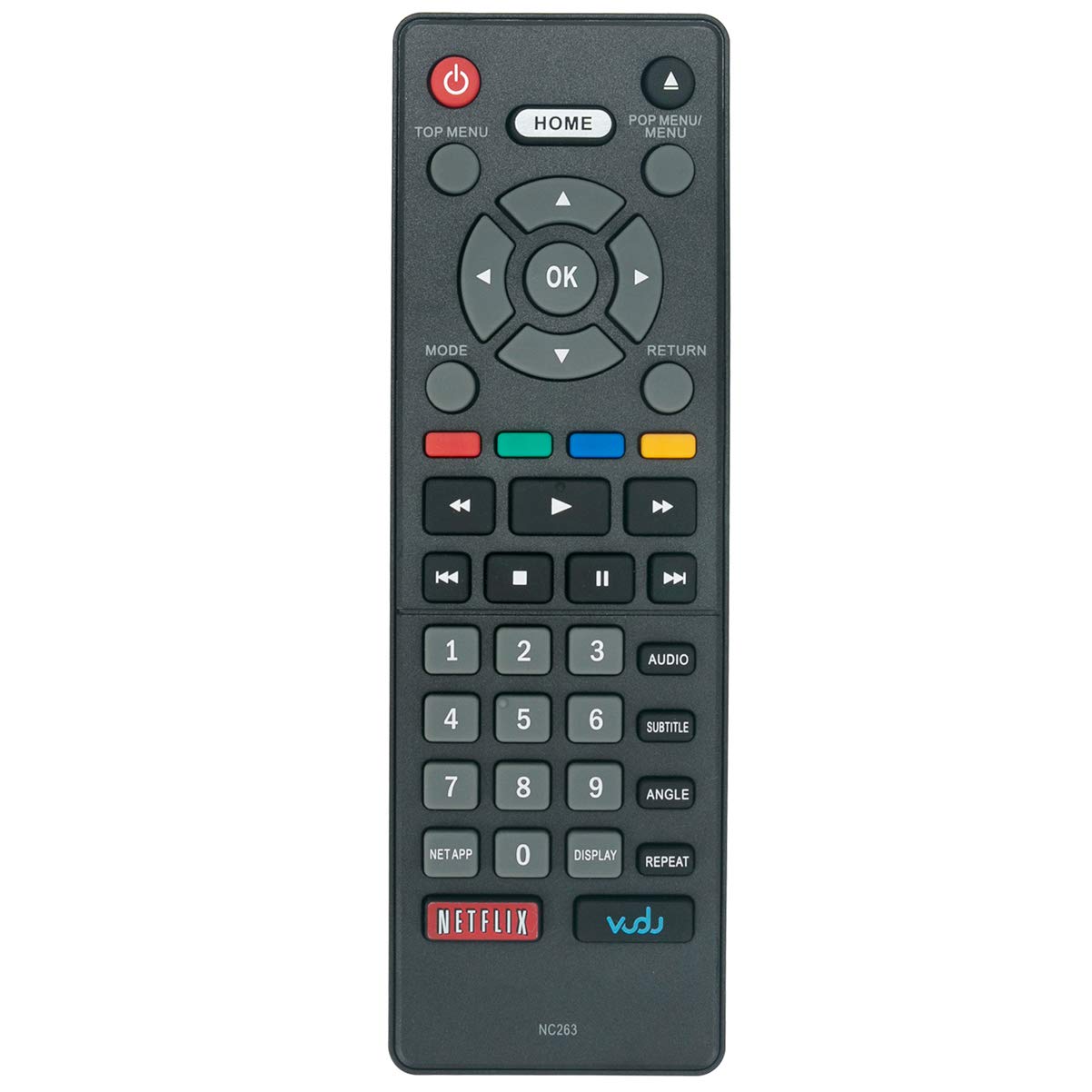 NC263UH NC263 Replacement Remote Control Applicable for FUNAI Blu-ray Disc DVD Player NB500FX4 NB620FX4 NB620FX4F RNB620FX4 RNB620FX4F