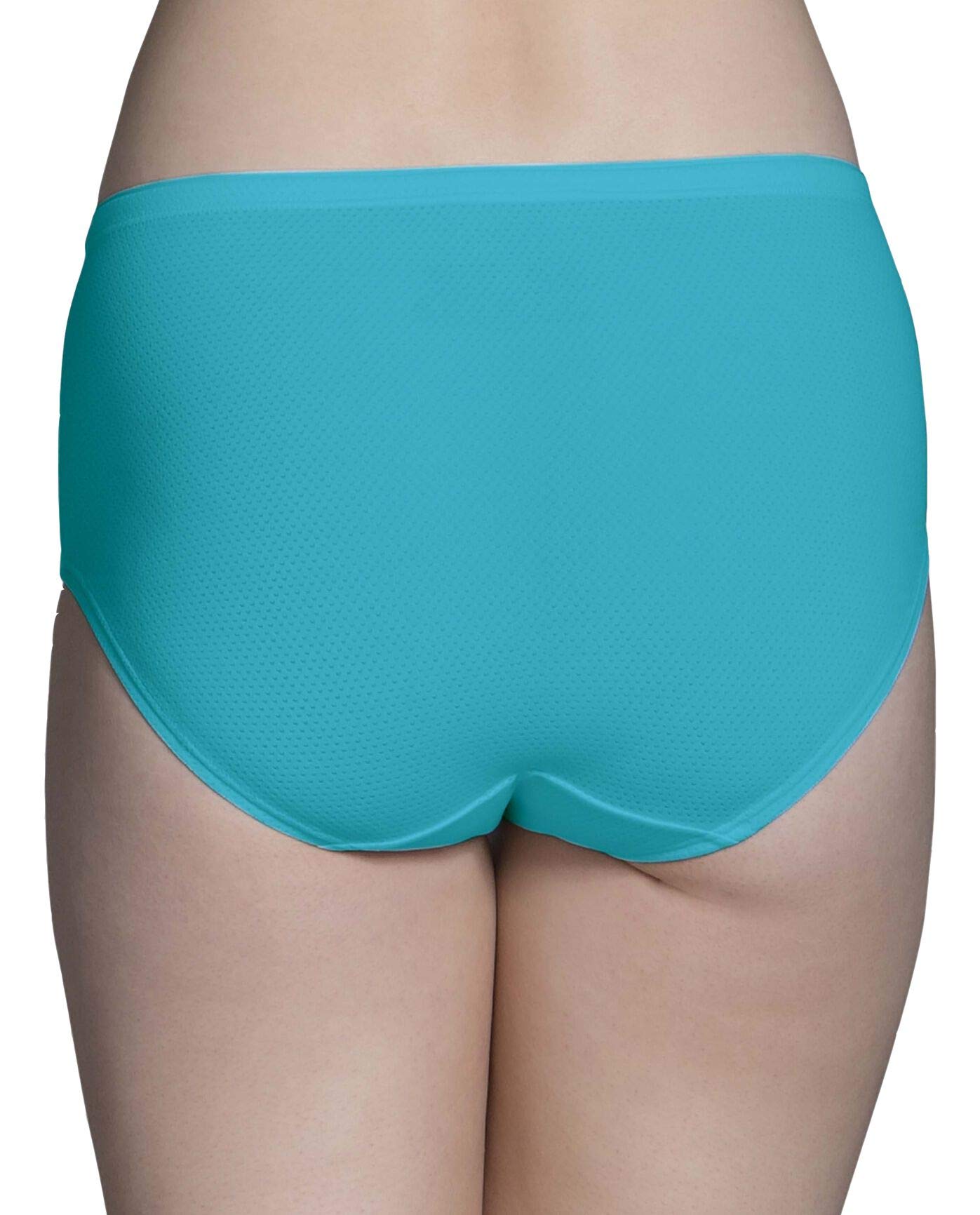 Fruit of the Loom Women's Underwear Breathable Panties (Regular & Plus Size), Low Rise Brief - Micro Mesh - 6 Pack, 7