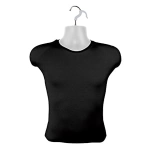 SSWBasics Male Molded Shatterproof Frosted Hanging Shirt Form with Hook - Fits Men's Sizes