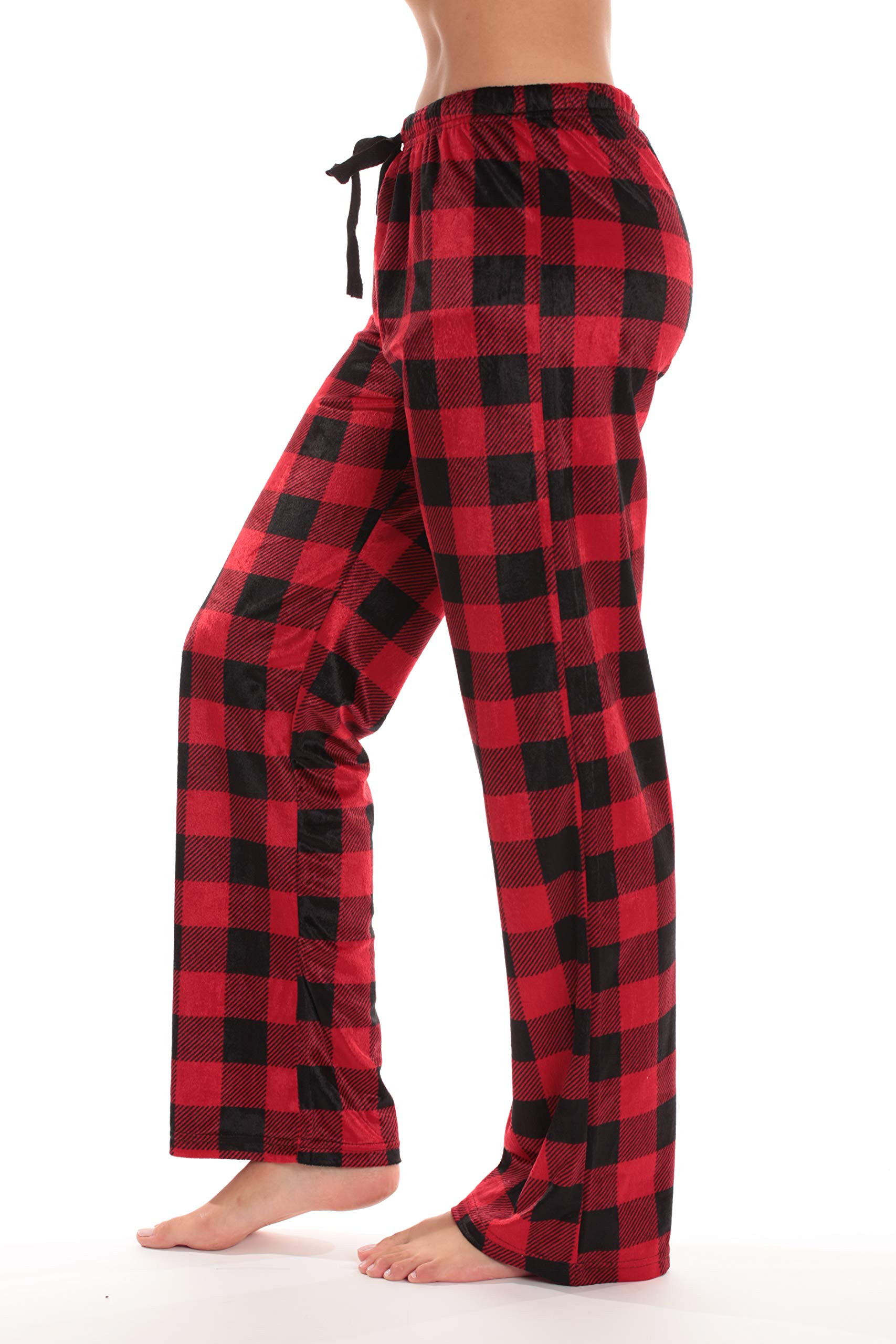 #followme Fleece Pajama Pants for Women Sleepwear PJs 45803-10195-RED-S