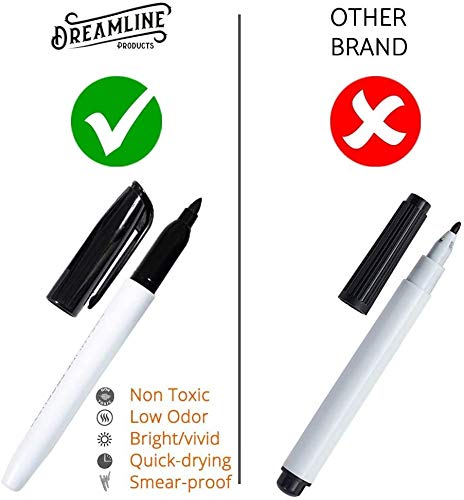Double Sided Dry Erase Small White Board with Lines (12 Boards + 15 Pens/Erasers) - 9x12 Inch Dry Erase Board for Kids Lapboard, Mini Whiteboard, Small White Board Dry Erase for Students & Classroom