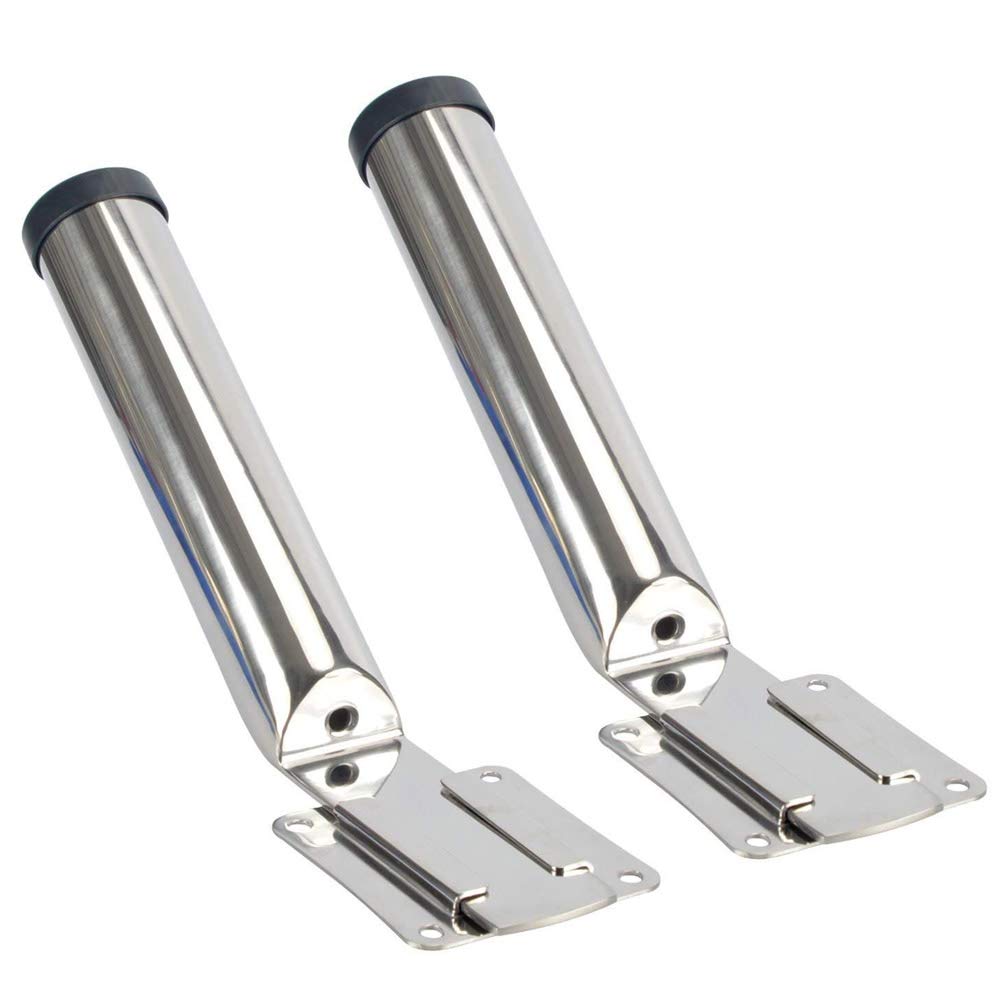 Amarine Made Set of 2 Stainless Steel Slide Mount Removable Fishing Rod Holder