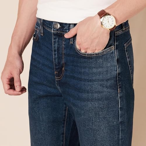 Amazon Essentials Men's Straight-Fit Stretch Jean, Dark Wash, 36W x 30L