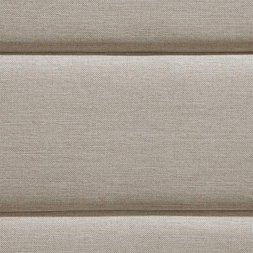 Serta Palisades Collection Upholstered Padded Headboard Modern Tufted Design, Soft Linen-Textured Fabric, Eastern King, Beige