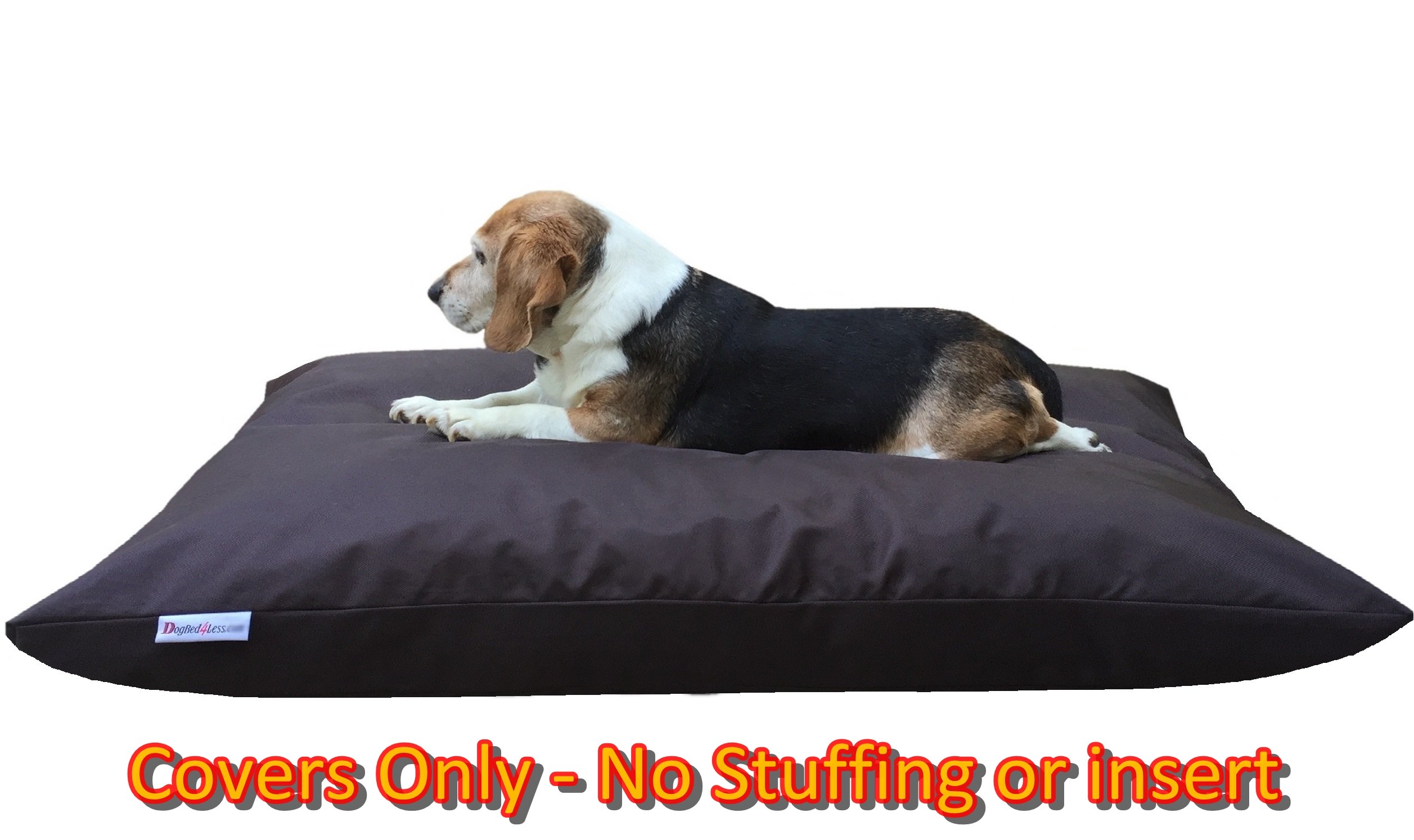 Do It Yourself DIY Pet Bed Pillow Duvet 1680 Nylon Durable Cover and Waterproof Internal case for Dog/Cat at Medium 36"X29" Seal Brown Color - Covers only
