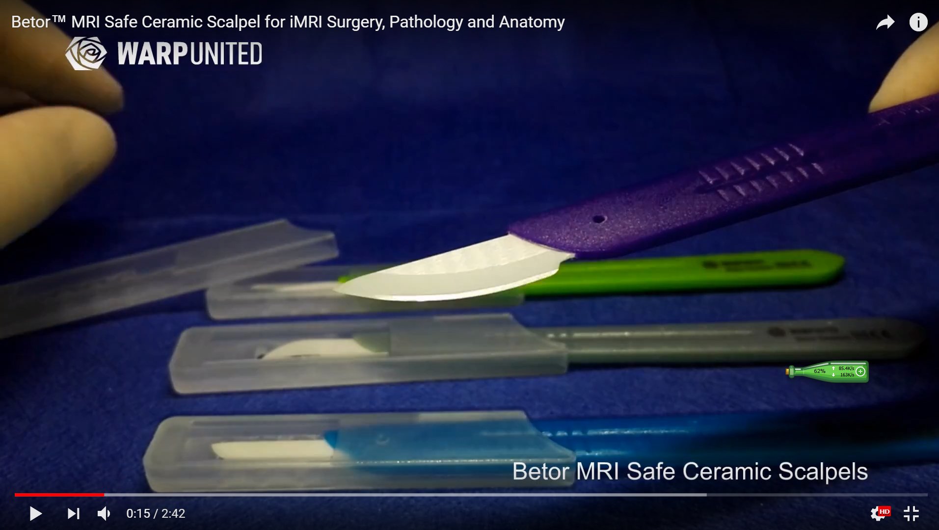 4-Pack Betor MRI Safe Ceramic Scalpel Knife #23 with Safety Cap Non-ferrous