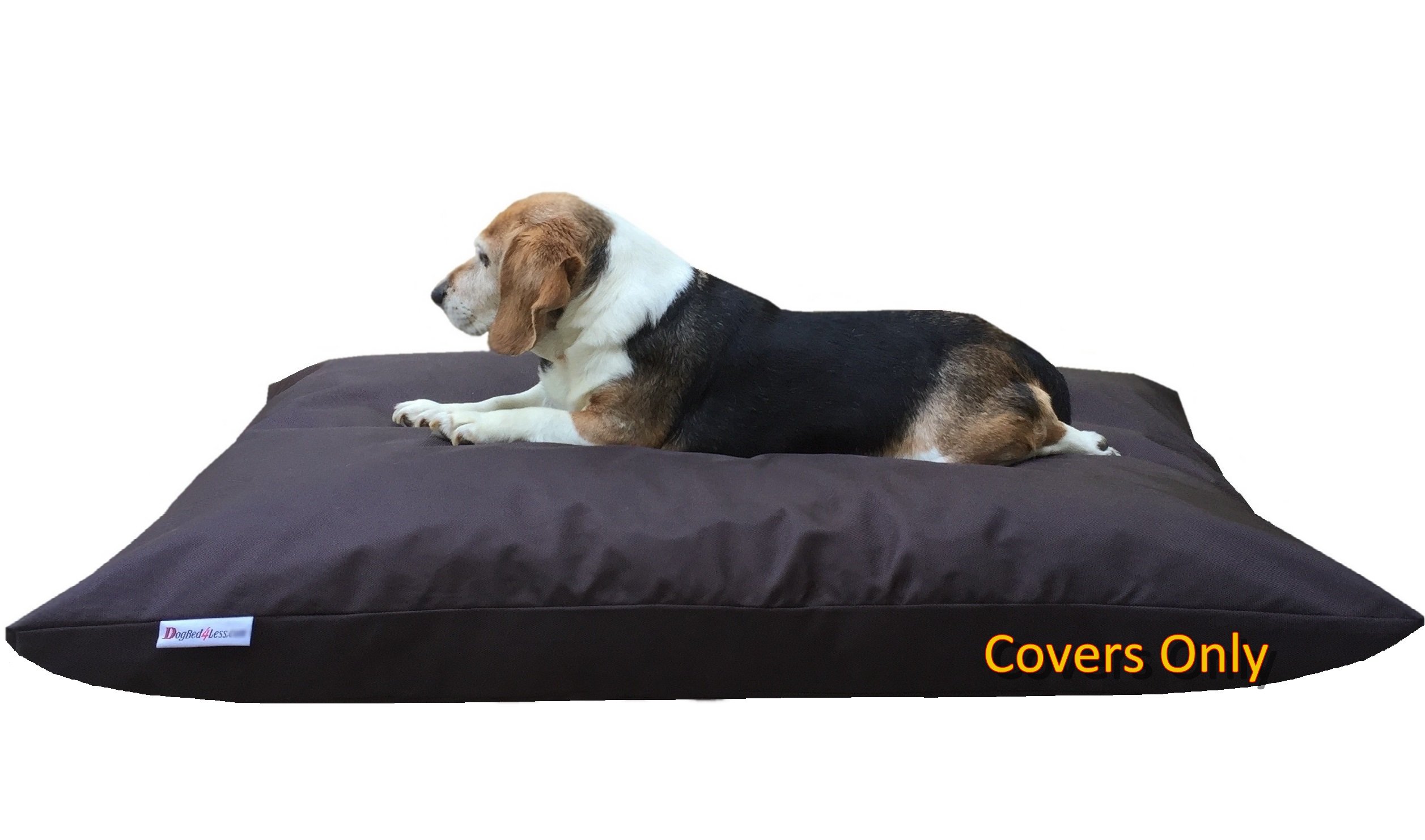 Do It Yourself DIY Pet Bed Pillow Duvet 1680 Nylon Durable Cover and Waterproof Internal case for Dog/Cat at Medium 36"X29" Seal Brown Color - Covers only