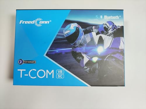 FreedConn Motorcycle Helmet Bluetooth Intercom Interphone Headset Headphones Kit, T-COMSC for 2 or 3 Riders/LCD Screen / MP3 Player/GPS/FM Radio/Hands Free (5 pin)