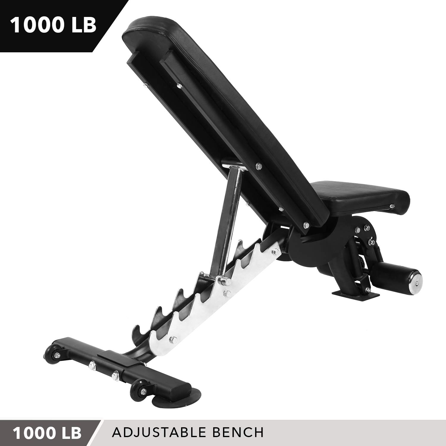 DAY1 FITNESS Adjustable Weight Bench, 1000 lb by D1F for Strength Training -Incline, Decline, Flat Workout Benches for Lifting, Flies, Chest Press, Dips -Utility Equipment for Personal, Commercial Gym