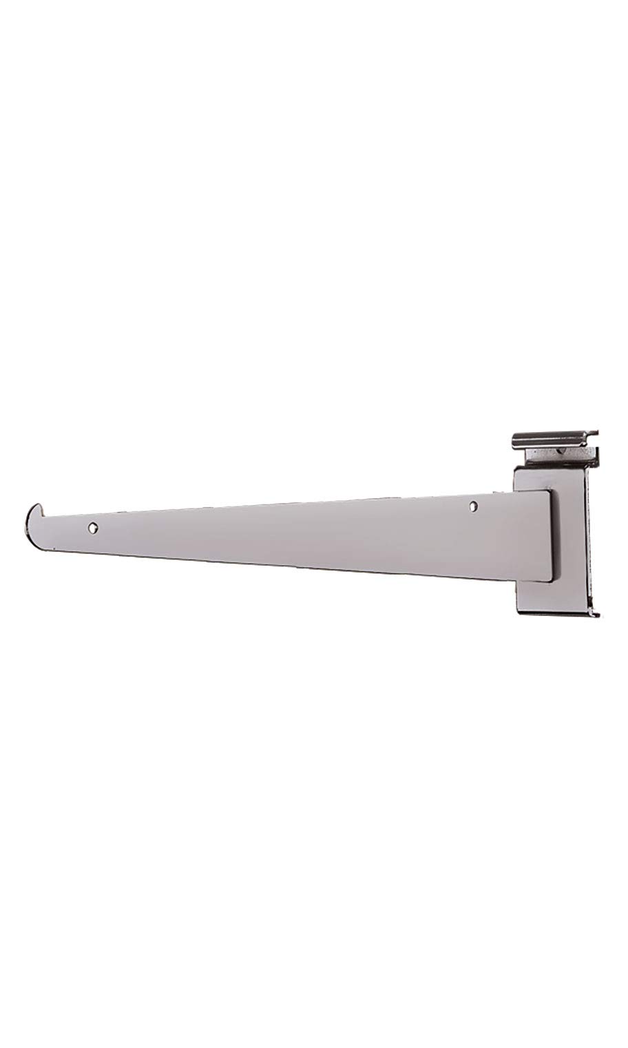 SSWBasics 14 inch Chrome Metal Shelf Bracket for Wire Grid - Pack of 5- Sturdy Chrome Metal Shelf Bracket for Grid Wall Shelves and Gridwall Shelves - Reliable Shelf Track for Retail Displays
