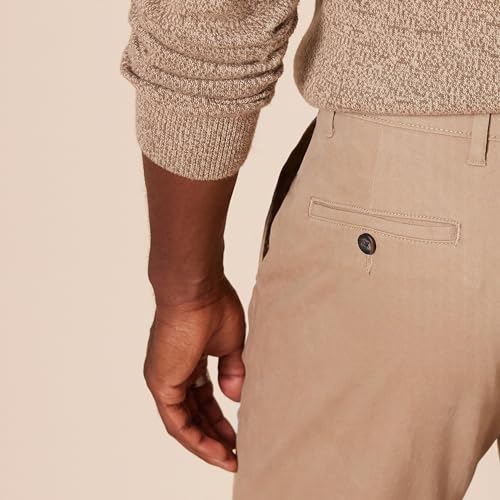 Amazon Essentials Men's Slim-Fit Casual Stretch Chino Pant, Mushroom Brown, 32W x 32L