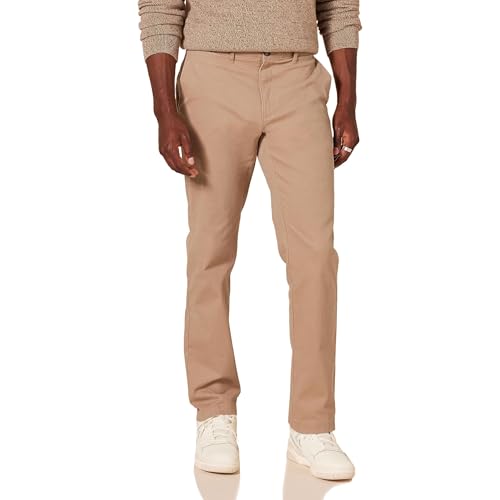 Amazon Essentials Men's Slim-Fit Casual Stretch Chino Pant, Mushroom Brown, 32W x 32L