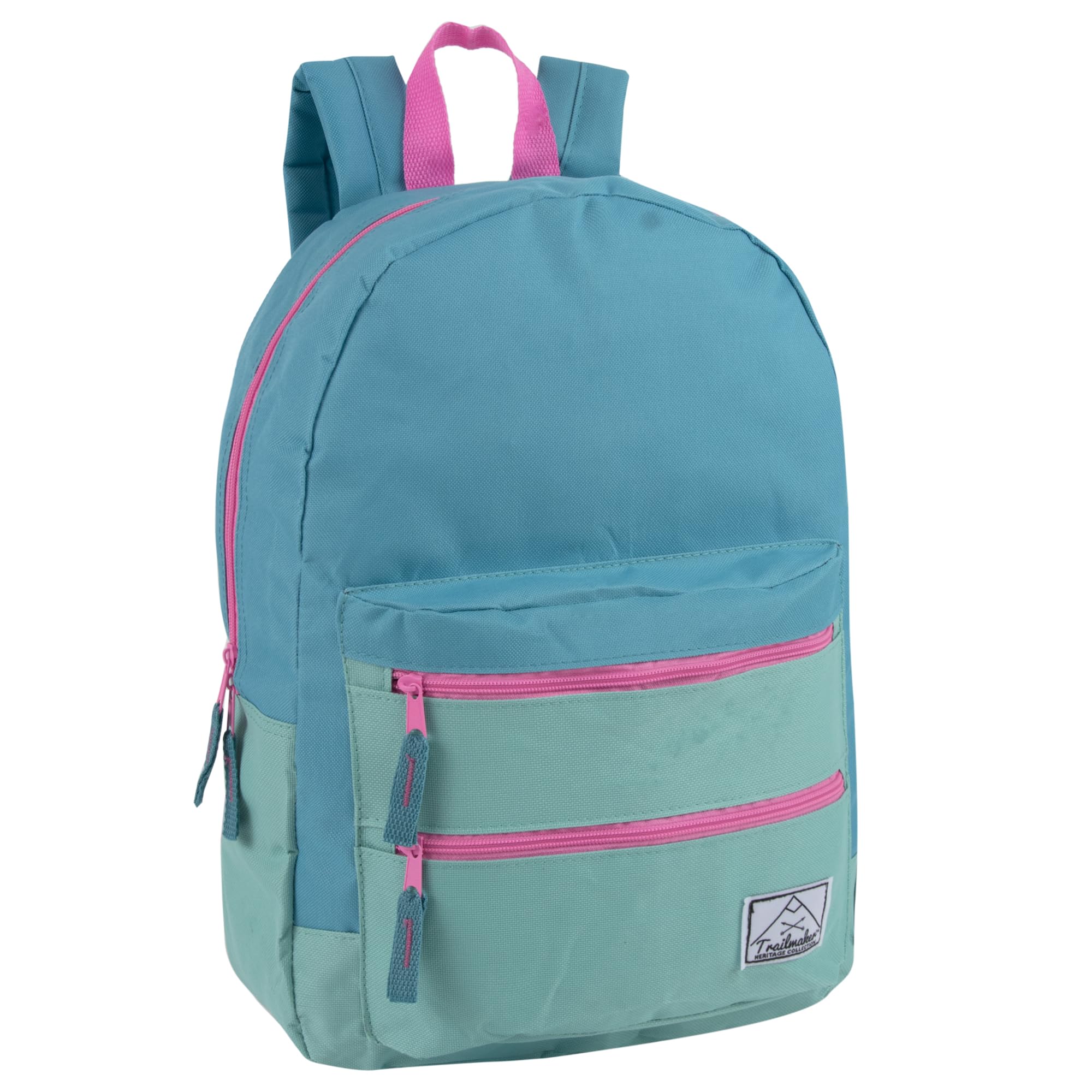 Trail maker Multi-Color Back Pack with Adjustable Padded Shoulder (Green)