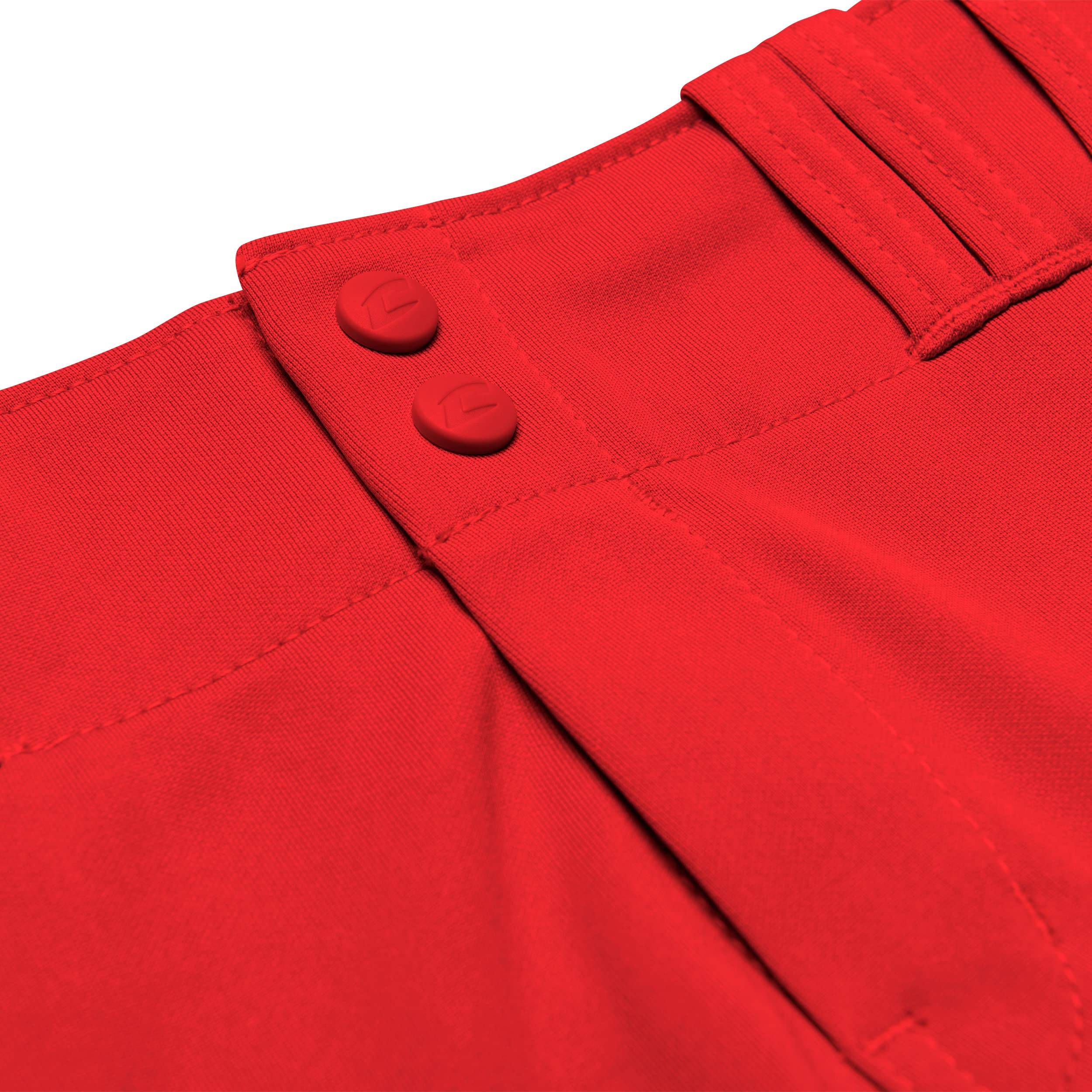 CHAMPRO Girls Tournament Traditional Low-Rise Softball Pant, Large, Scarlet