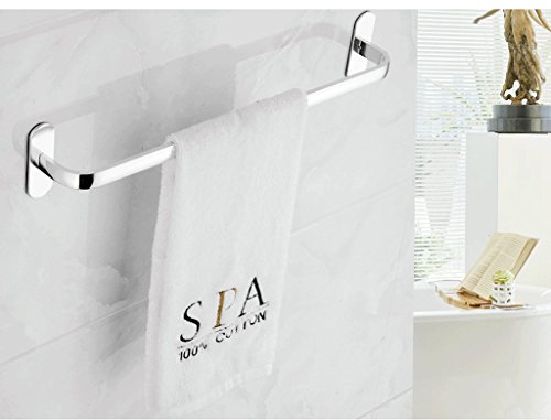 OMOONS Towel Rack Adhesive Towel Rack for Bathroom Wall,Space Aluminum,Matte Surface,Single Rod/600Mm