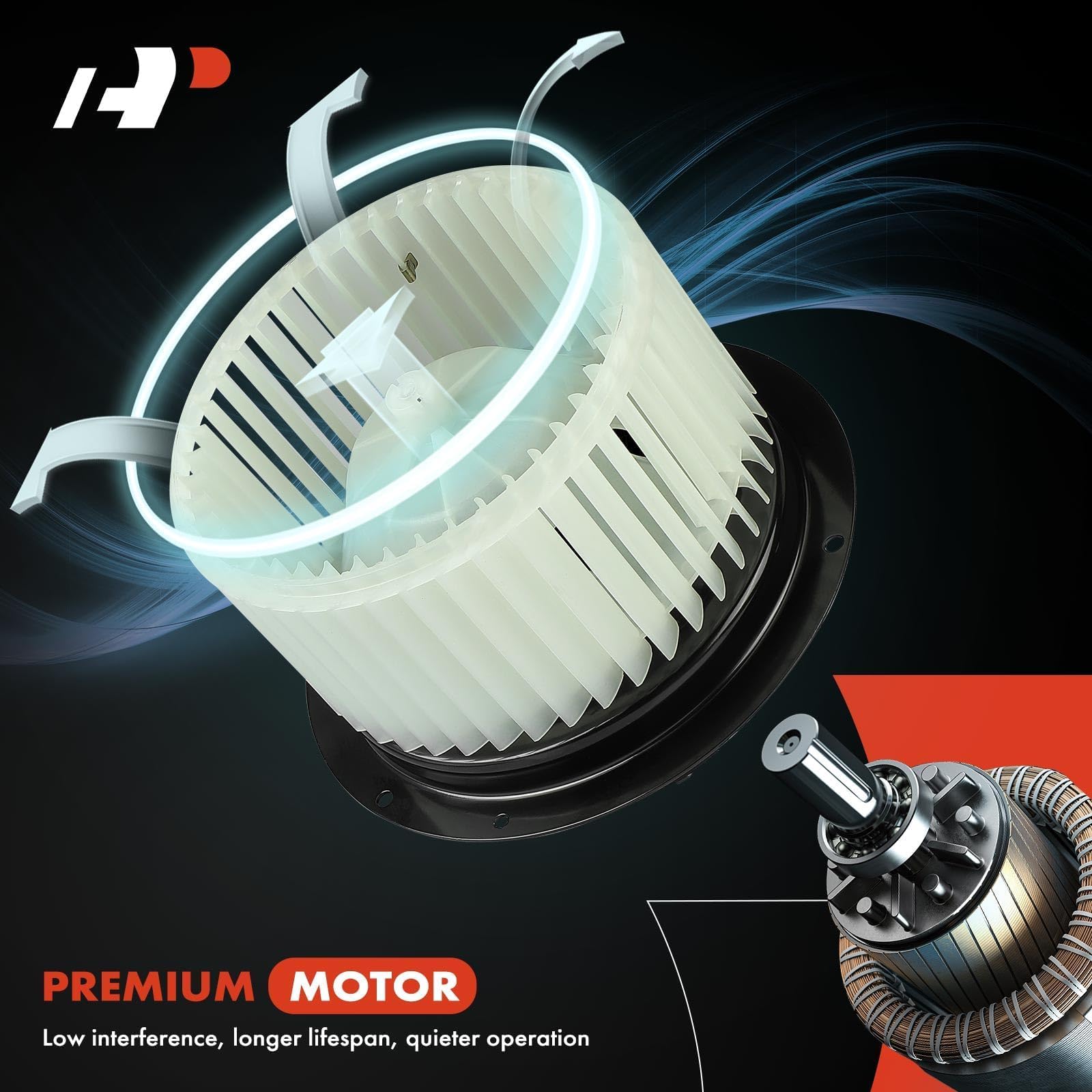 A-Premium Front HVAC Heater Blower Motor Assembly Compatible with Toyota, Scion & Pontiac Vehicles - Corolla 2009-2019, Matrix 2009-2014, RAV4 2006-2018, Vibe 2009-2010, tC 2011-2016, xB 2008-2015